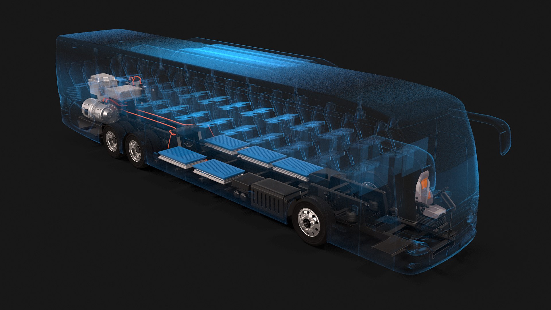 Electric bus x-ray model - TurboSquid 1580612