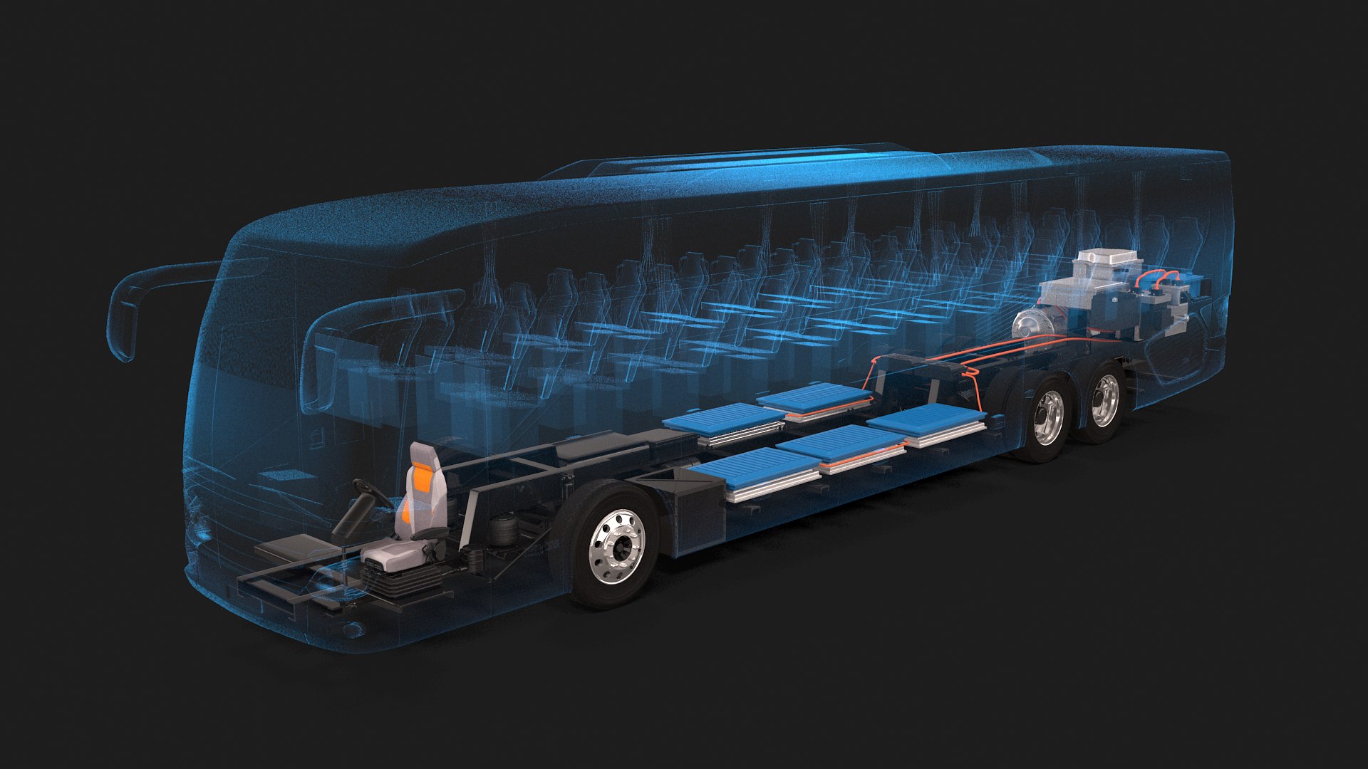 Electric bus x-ray model - TurboSquid 1580612