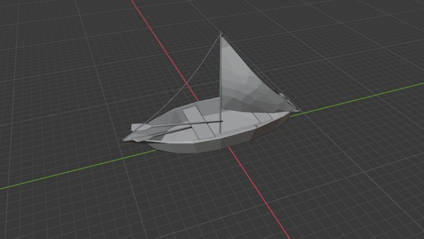 3D model Simple low-poly boat - TurboSquid 1822510