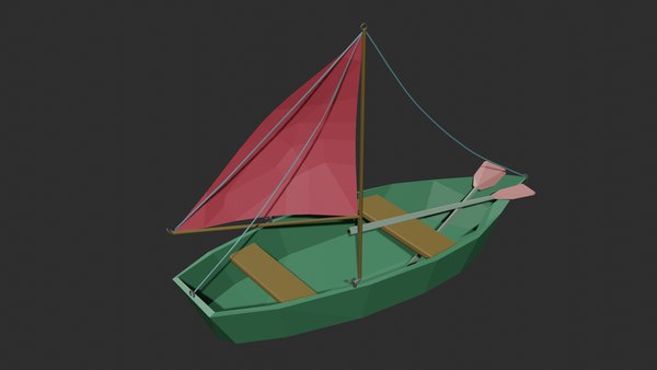 3D model Simple low-poly boat - TurboSquid 1822510