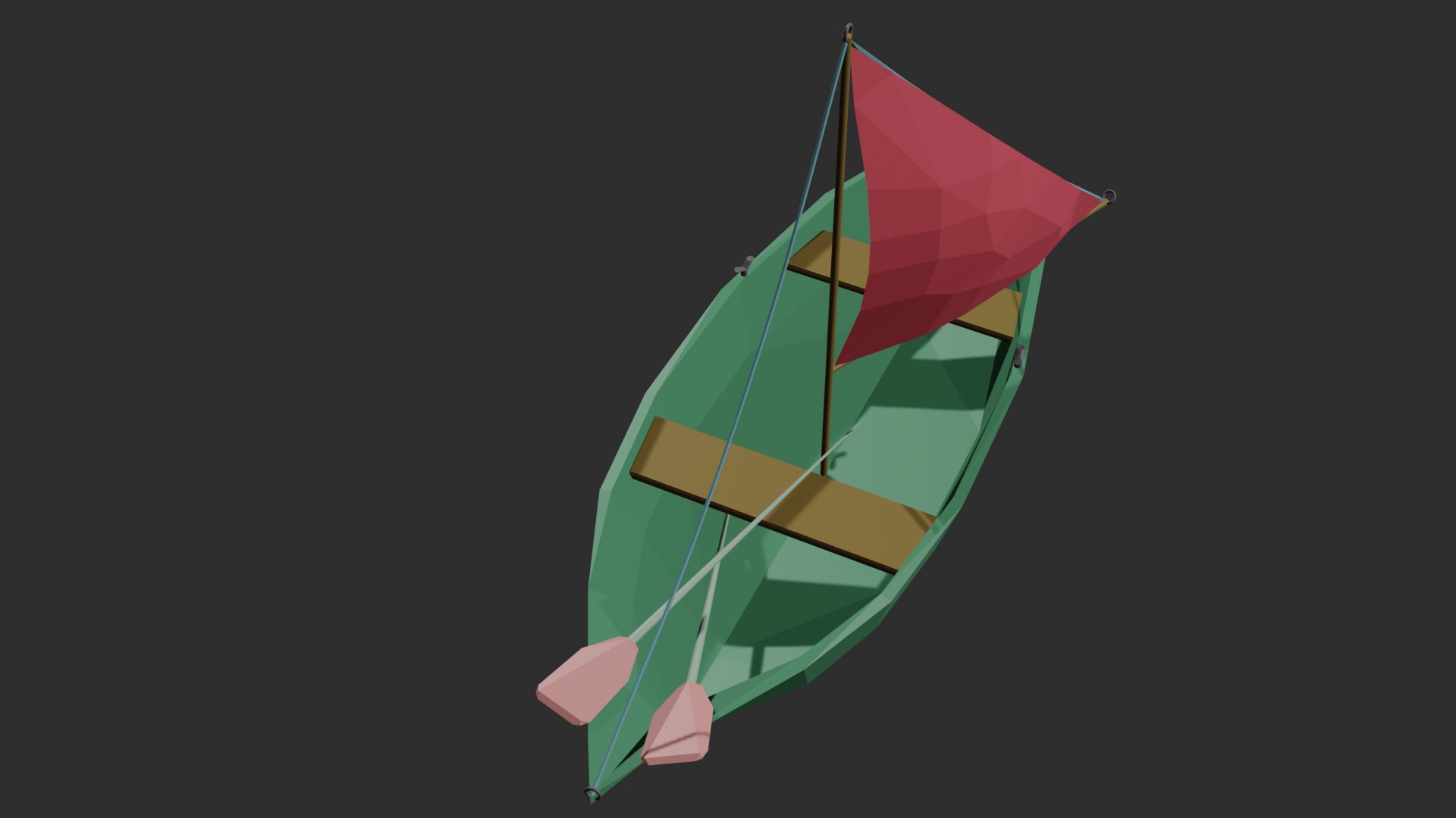 3D model Simple low-poly boat - TurboSquid 1822510