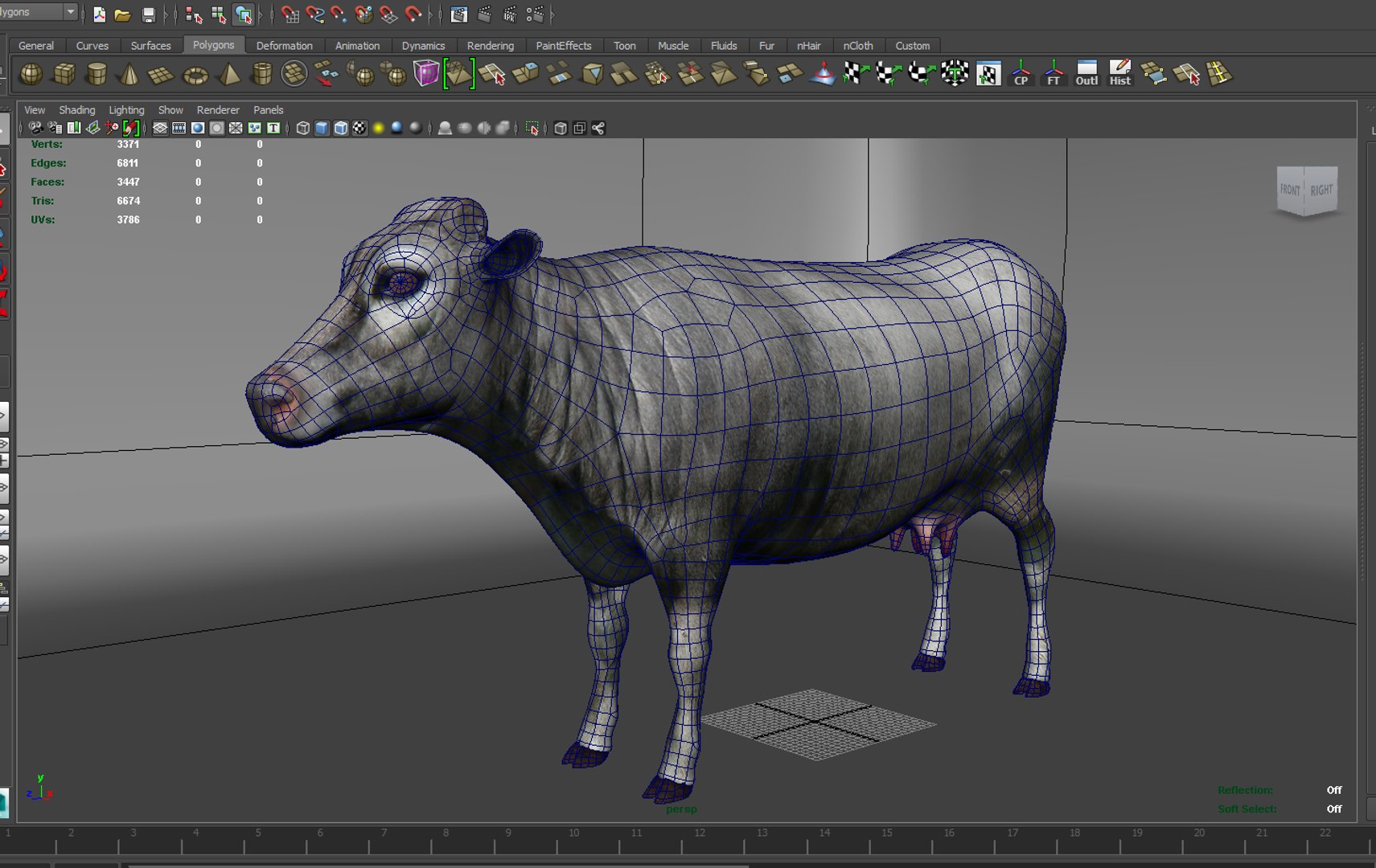 3D Cow Cattle - TurboSquid 1199559