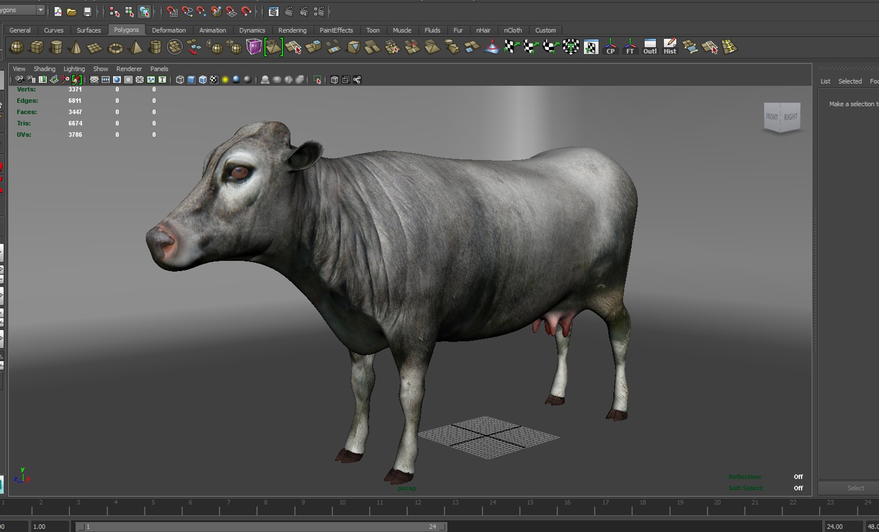 3D Cow Cattle - TurboSquid 1199559