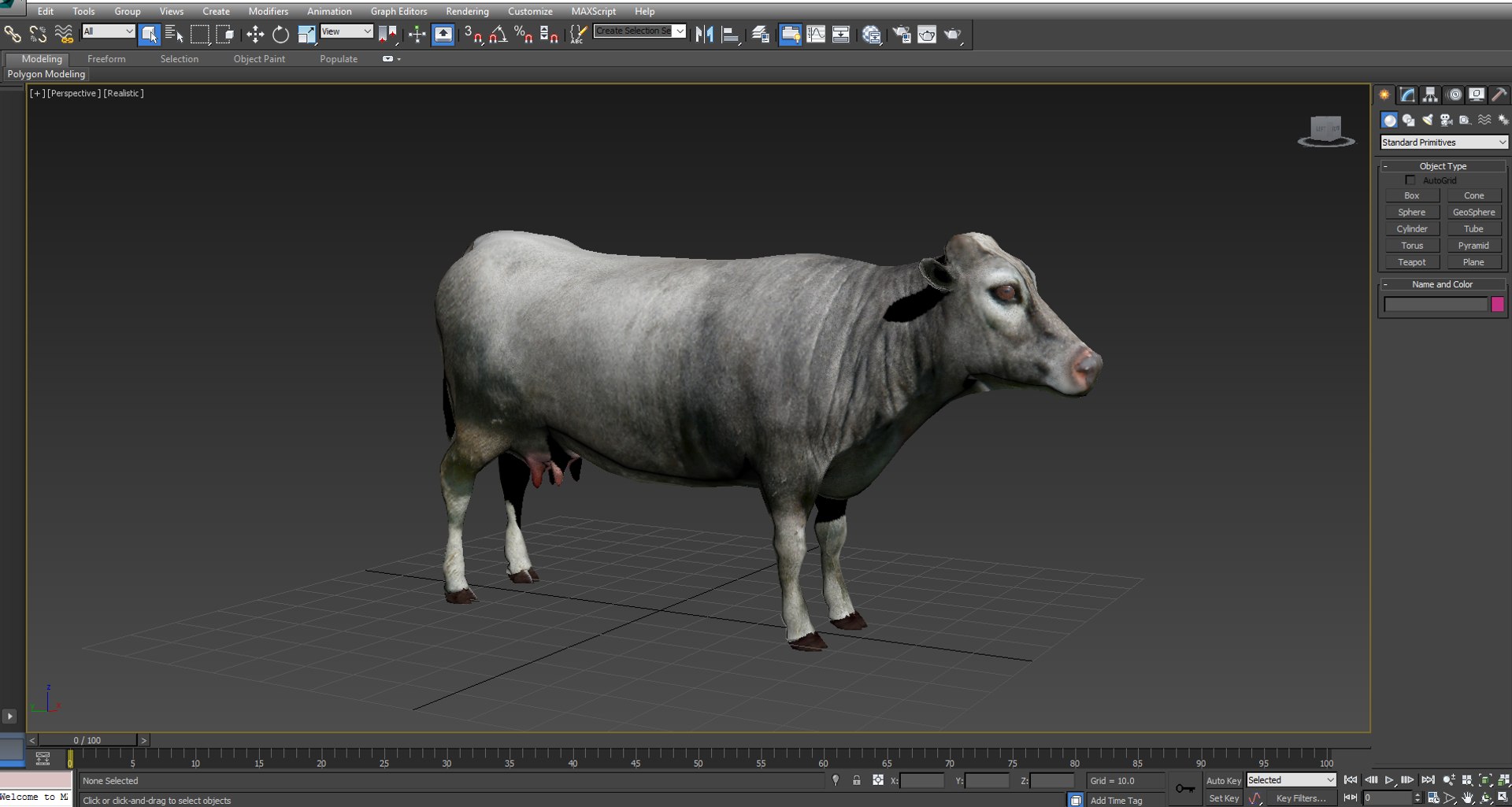3D Cow Cattle - TurboSquid 1199559
