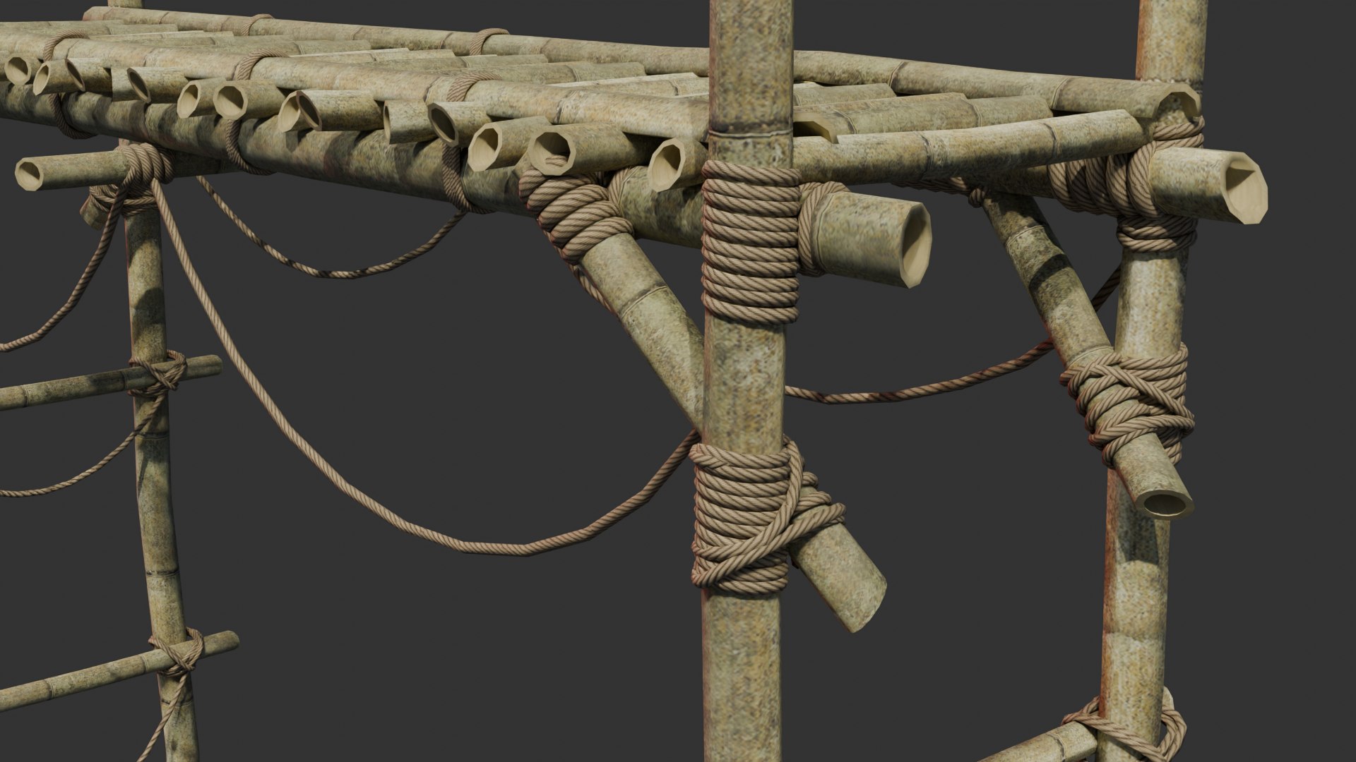 Bamboo Bridge 3D Model - TurboSquid 2359109