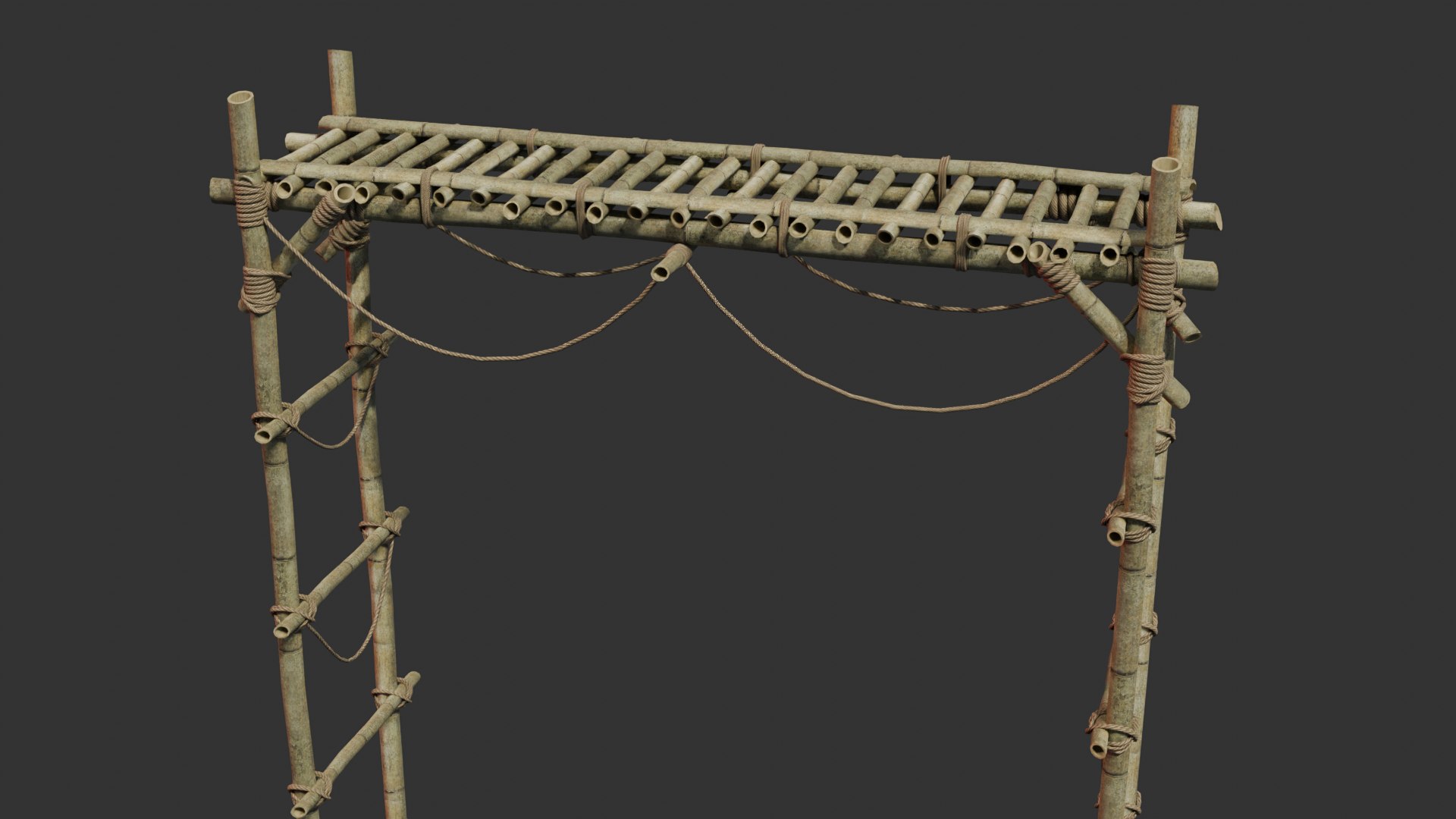 Bamboo Bridge 3D Model - TurboSquid 2359109