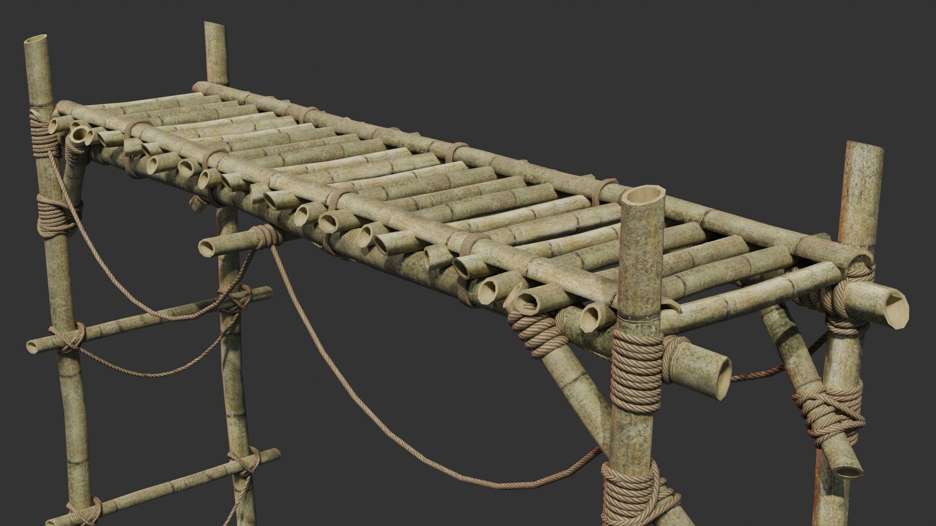 Bamboo Bridge 3D Model - TurboSquid 2359109