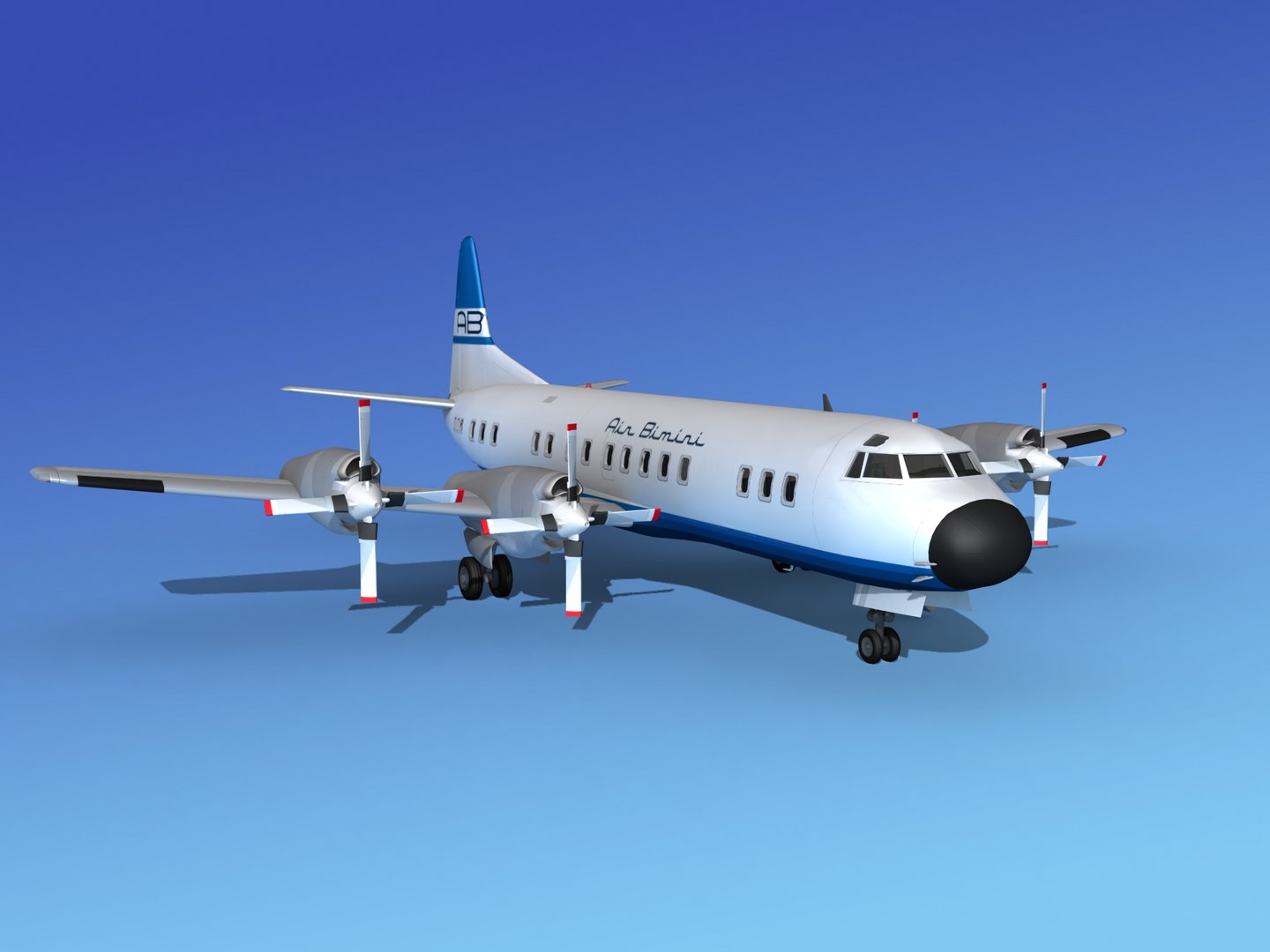 3d model propellers electra lockheed