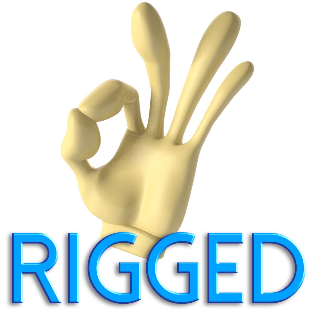 Rigged Cartoon Hand Max