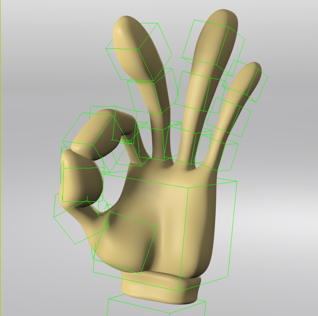 Rigged Cartoon Hand Max