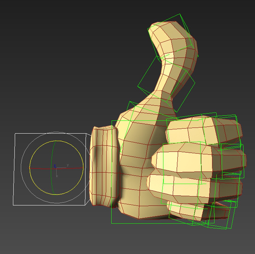 Rigged Cartoon Hand Max