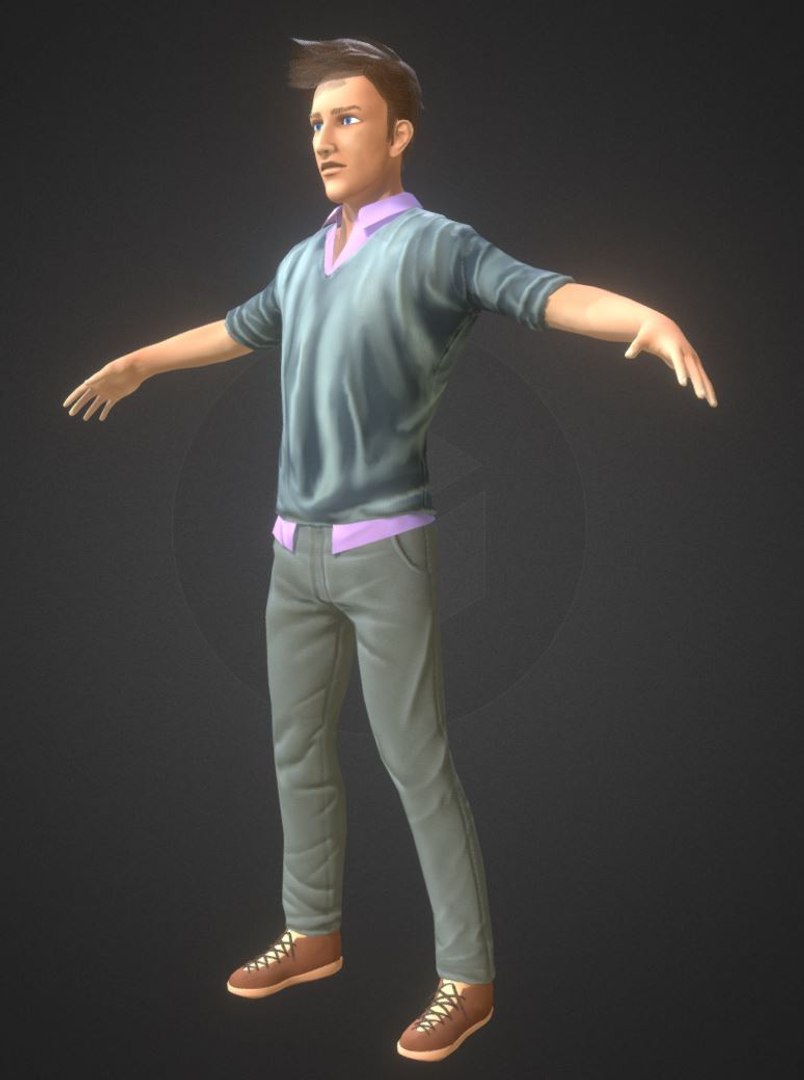 3D Guy Boy Semi-realistic Model - TurboSquid 1297656