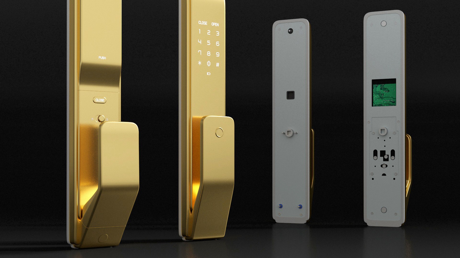 3D Smart Lock Gold Model - TurboSquid 2273889
