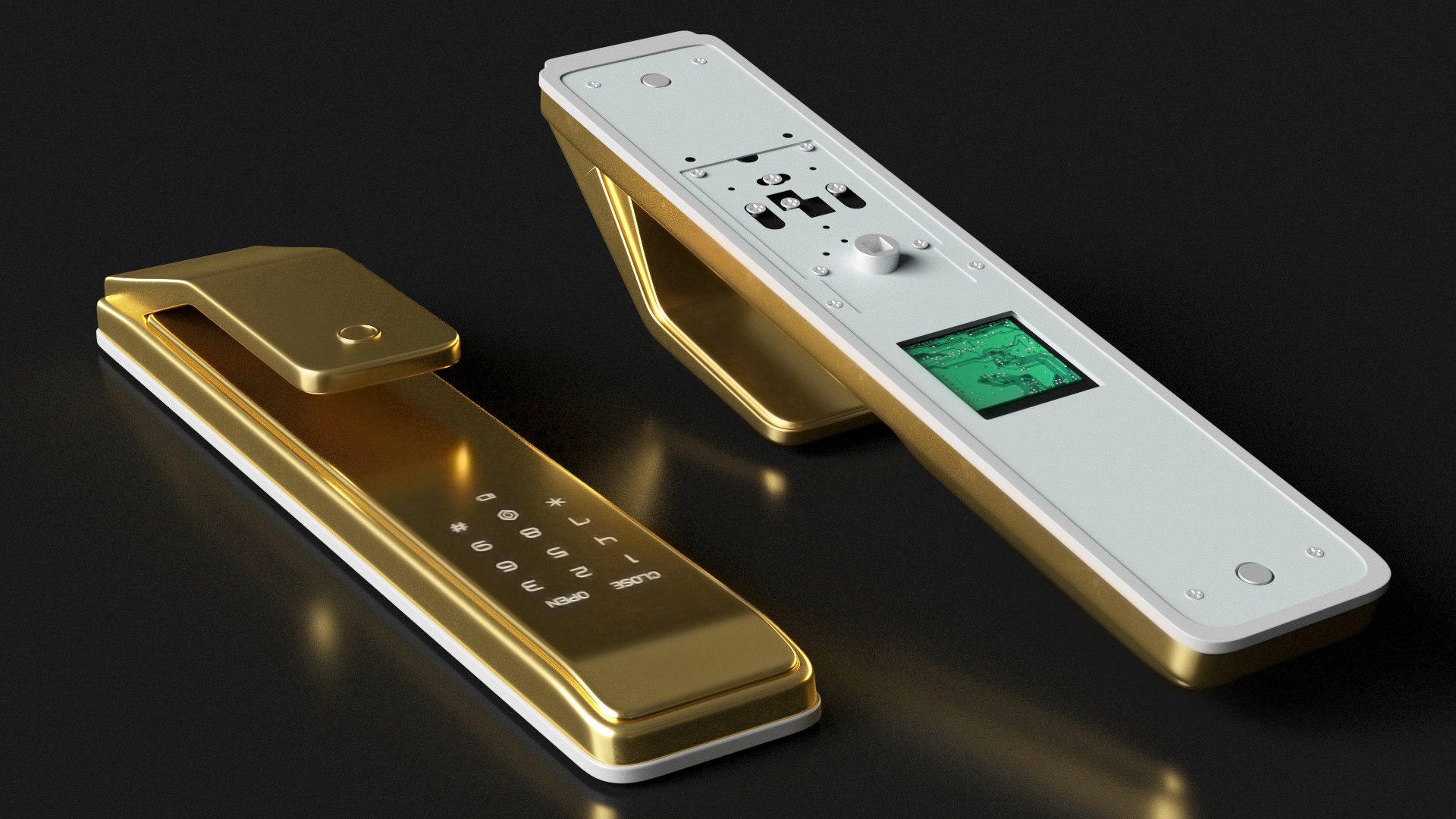 3D Smart Lock Gold Model - TurboSquid 2273889