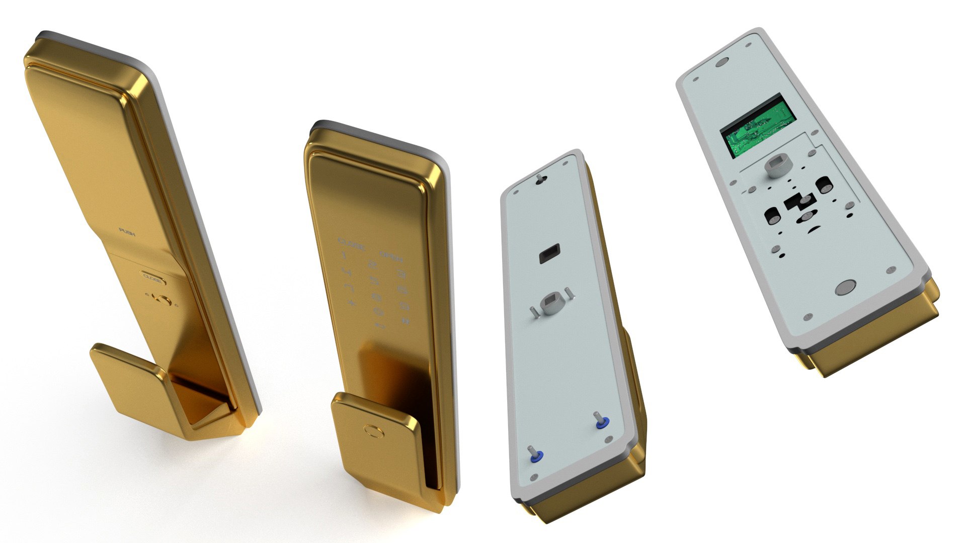 3D Smart Lock Gold Model - TurboSquid 2273889
