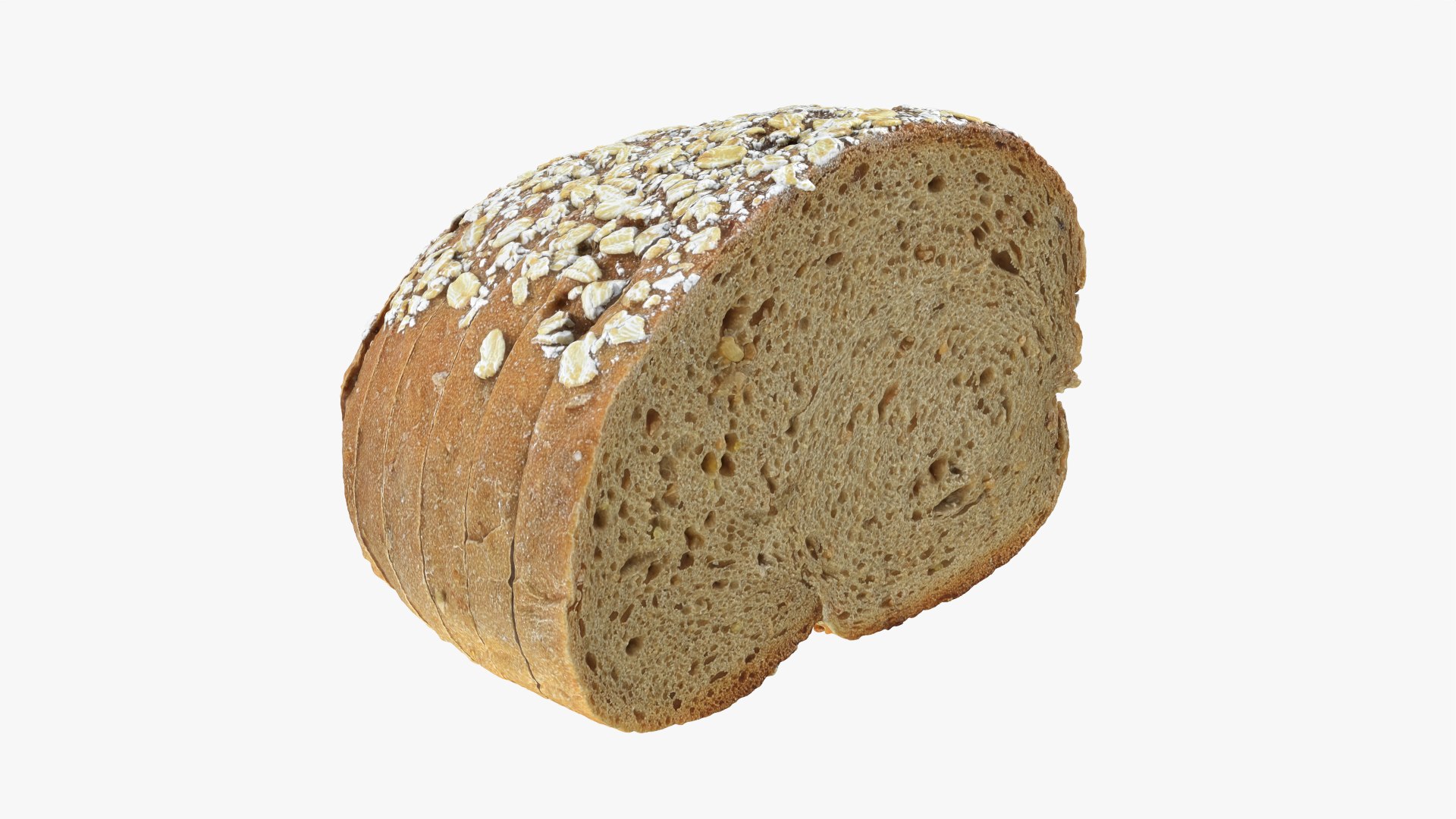 오트빵 반쪽 슬라이스 02 - 원본 스캔 3D 모델 - TurboSquid 2485325