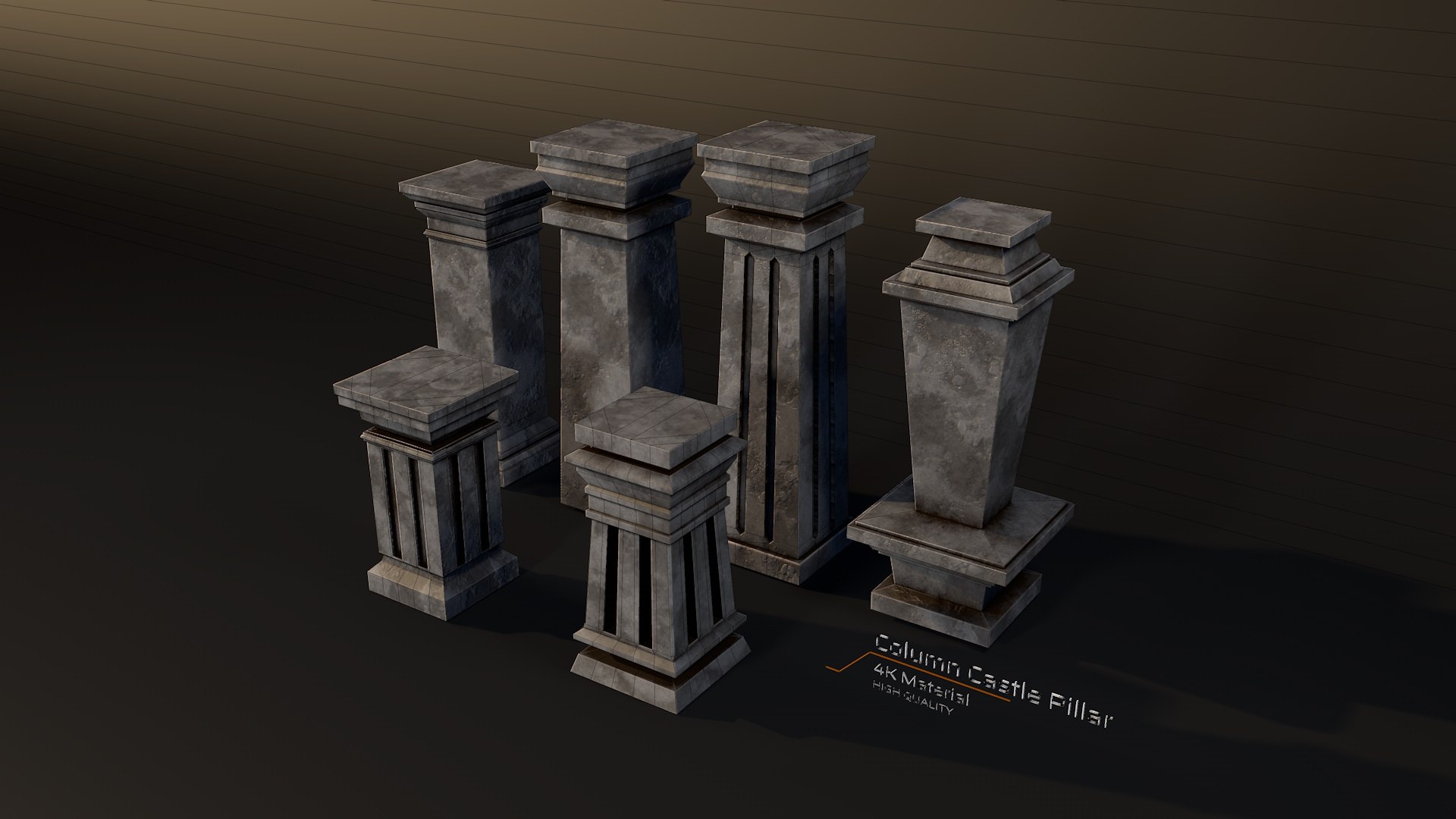 Column Castle Pillar V3 Model - TurboSquid 2152498