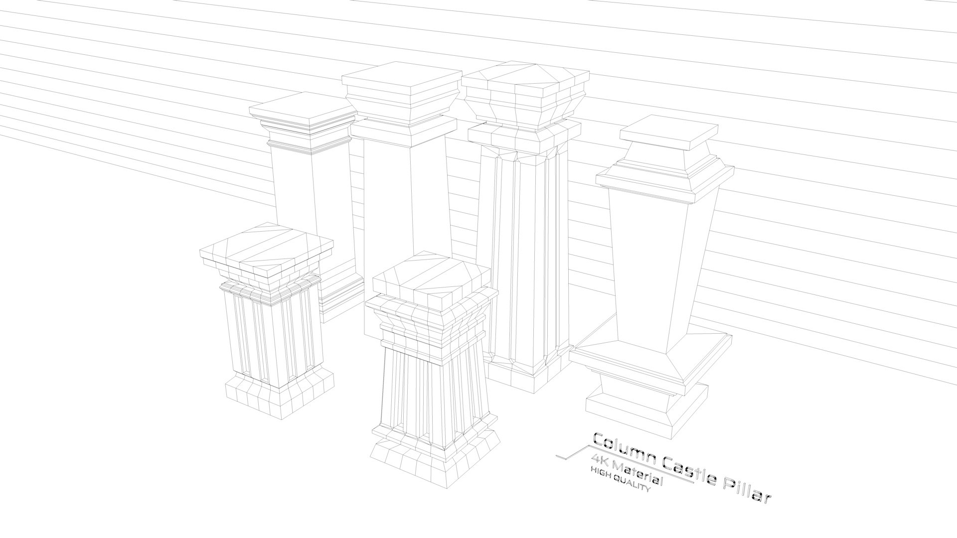 Column Castle Pillar V3 Model - TurboSquid 2152498