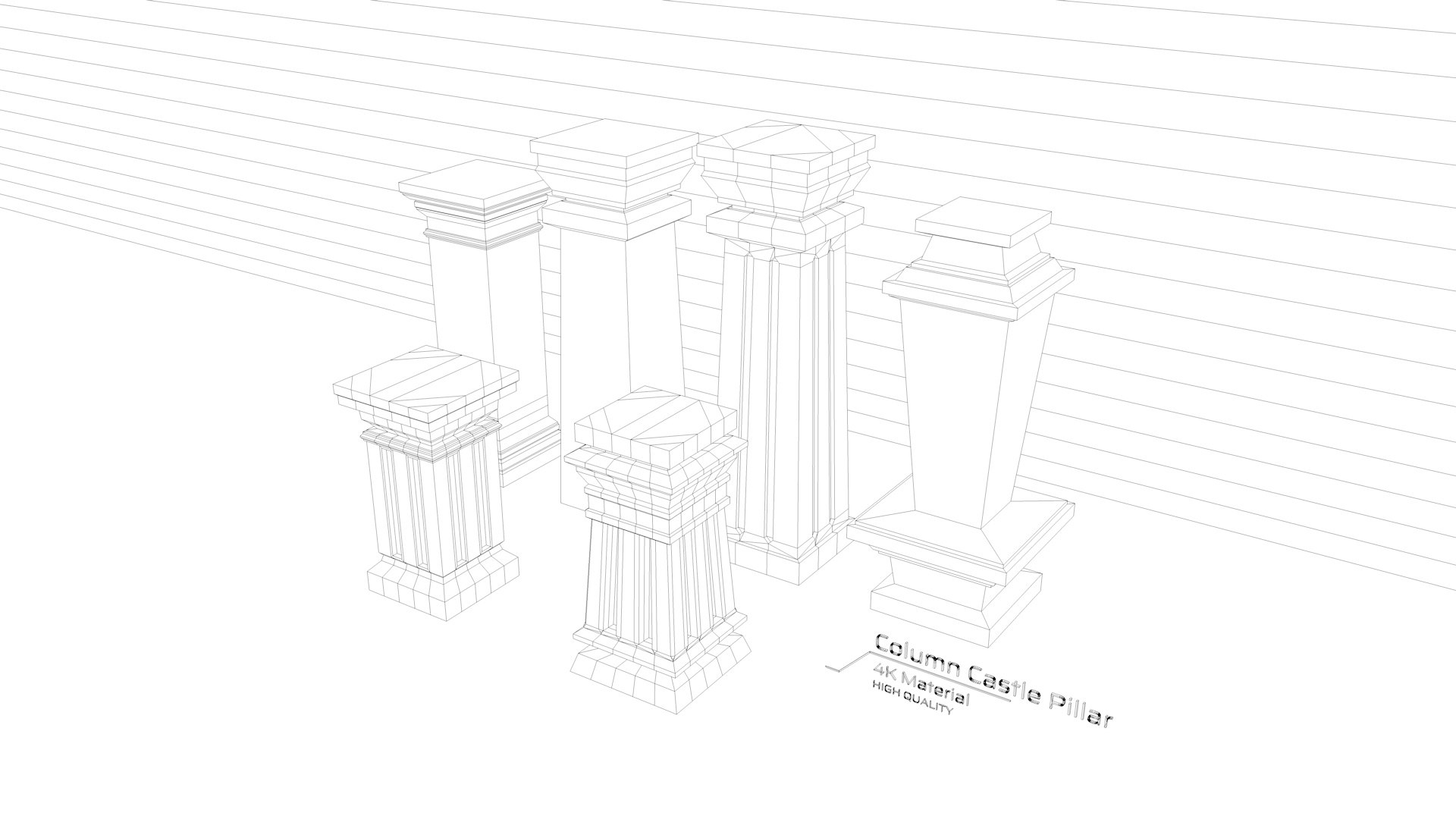 Column Castle Pillar V3 Model - TurboSquid 2152498