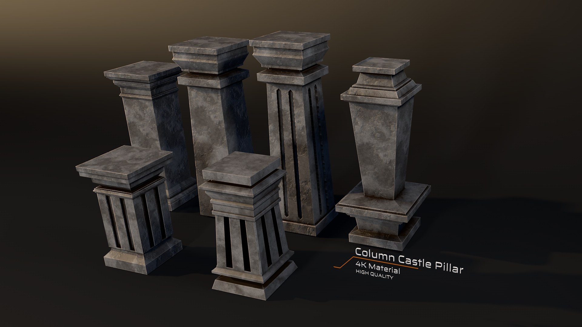 Column Castle Pillar V3 Model - TurboSquid 2152498