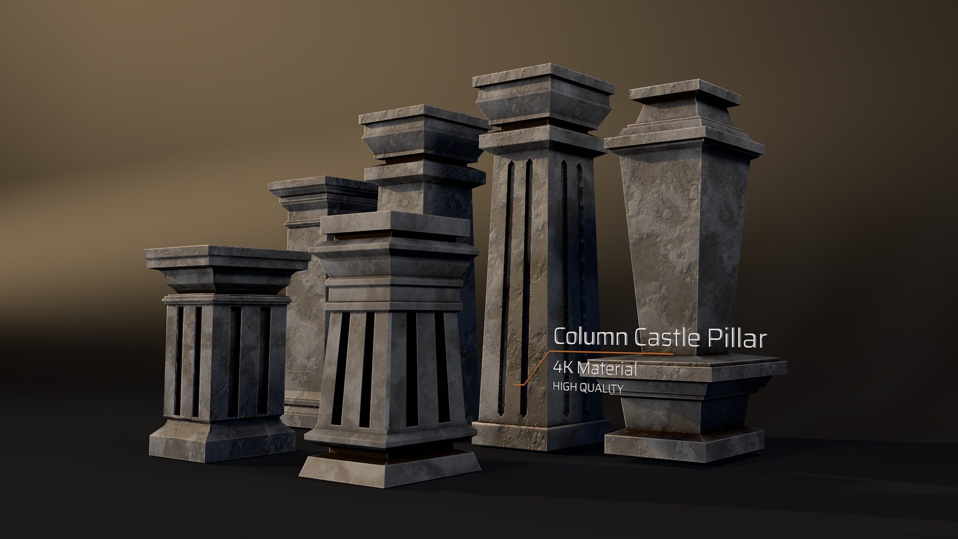 Column Castle Pillar V3 Model - TurboSquid 2152498