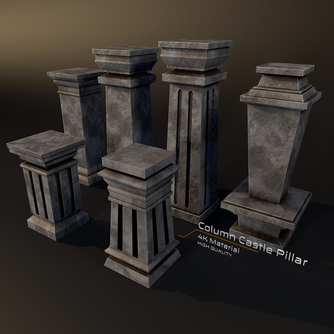 Column Castle Pillar V3 Model - TurboSquid 2152498