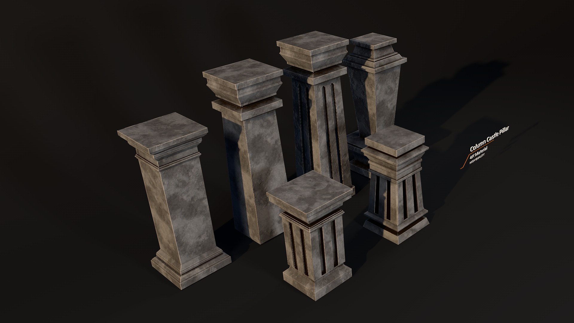 Column Castle Pillar V3 Model - TurboSquid 2152498