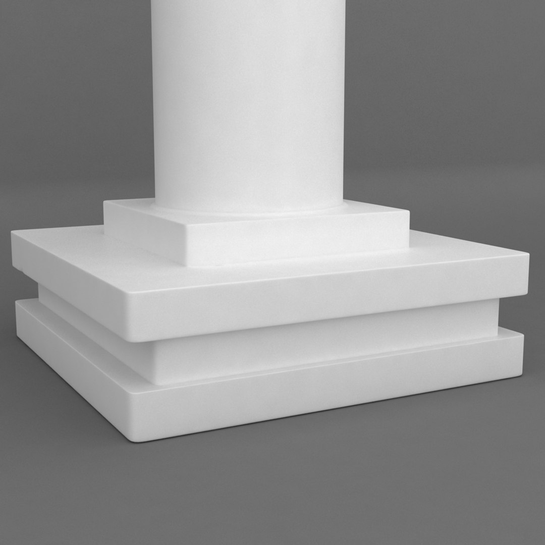 square base printable pedestal 3d model