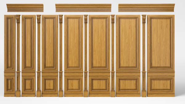 Wooden panels wood wall 3D model - TurboSquid 1544337