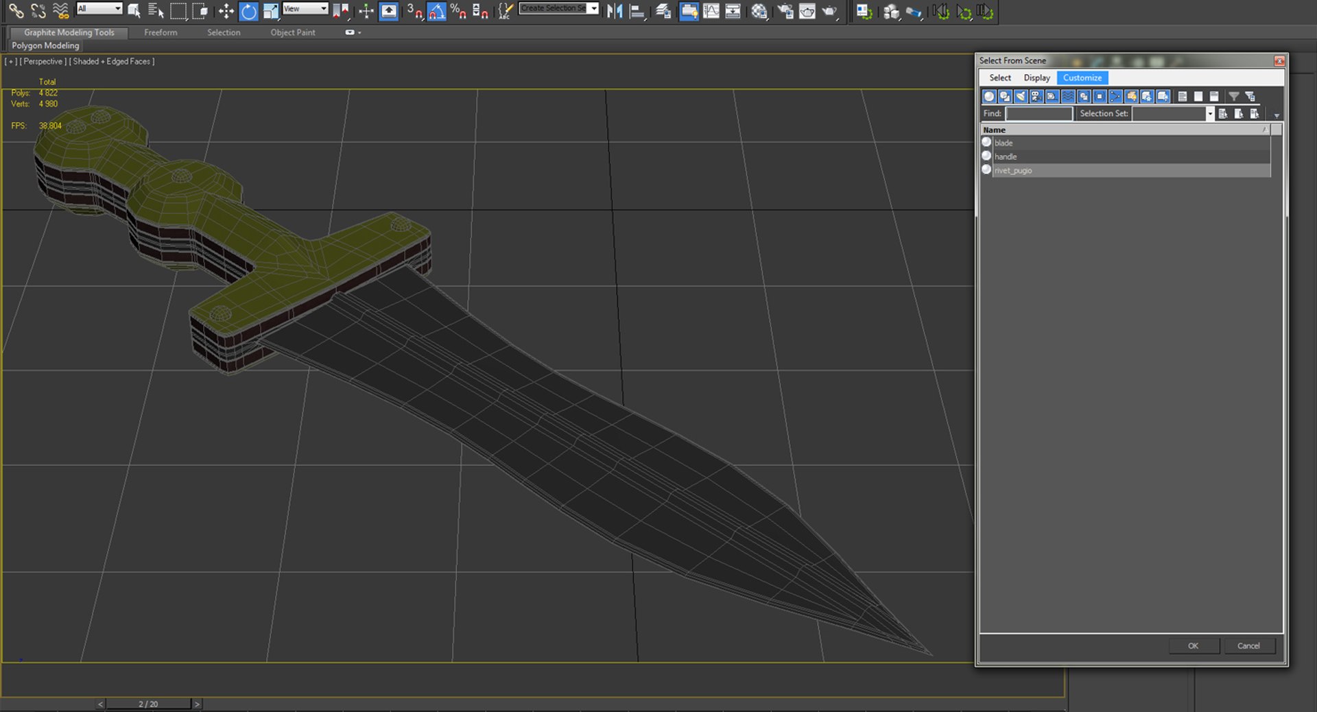 Roman Pugio Dagger 3d Model