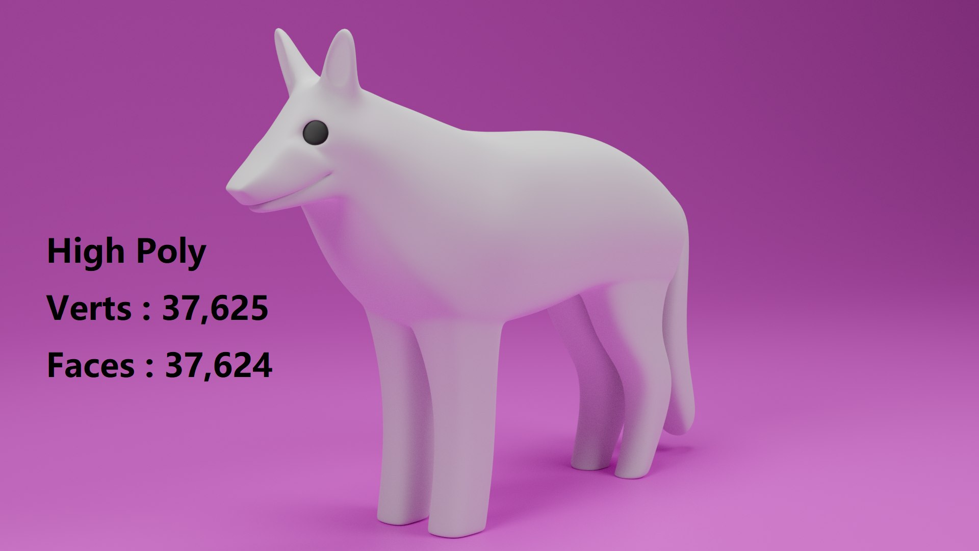 3D Cartoon German Shepherd Dog - TurboSquid 2095432