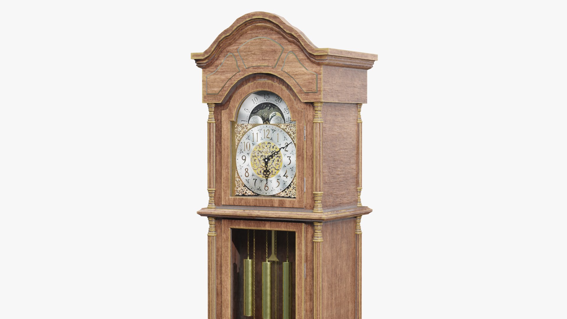 3D Antique Grandfather Clock - TurboSquid 1559907