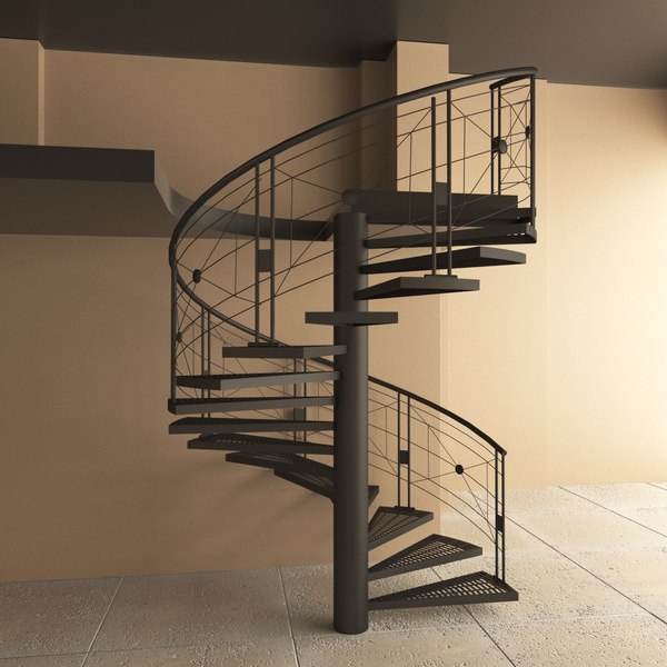 3d spiral staircase model