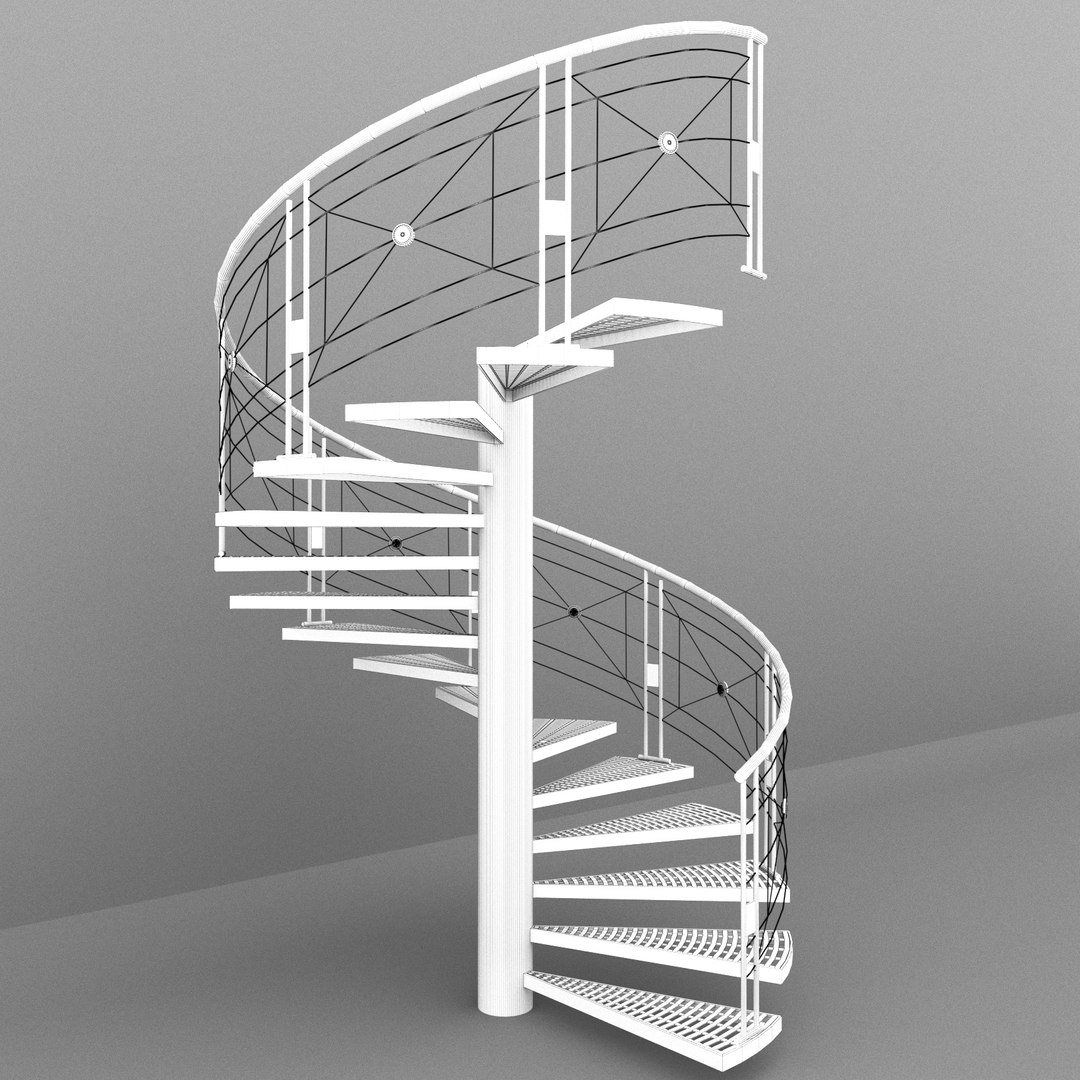 3d spiral staircase model