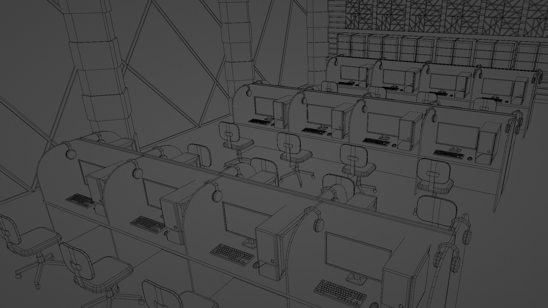 VR Internet Cafe 3D Model - TurboSquid 2152053