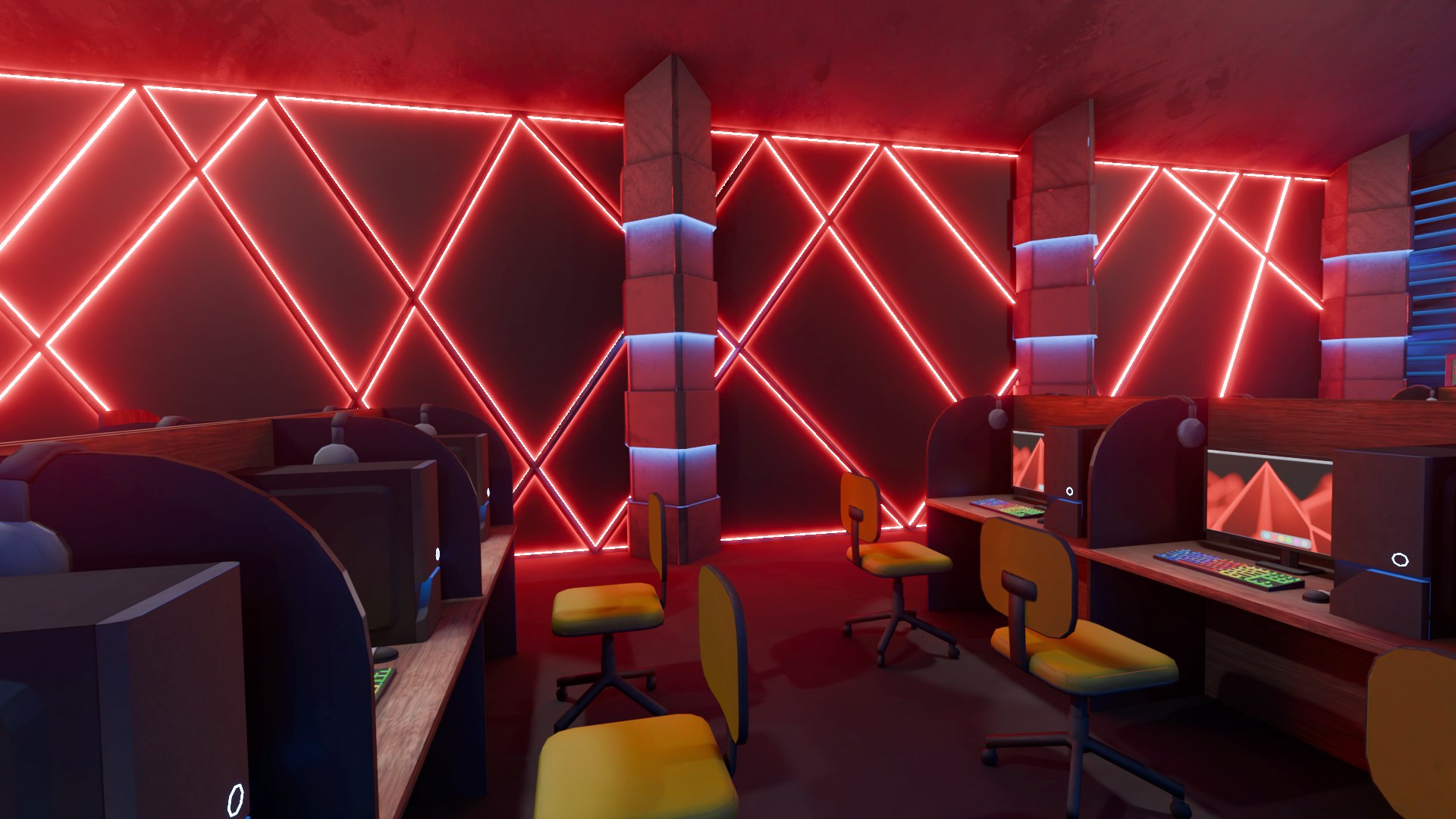 VR Internet Cafe 3D Model - TurboSquid 2152053