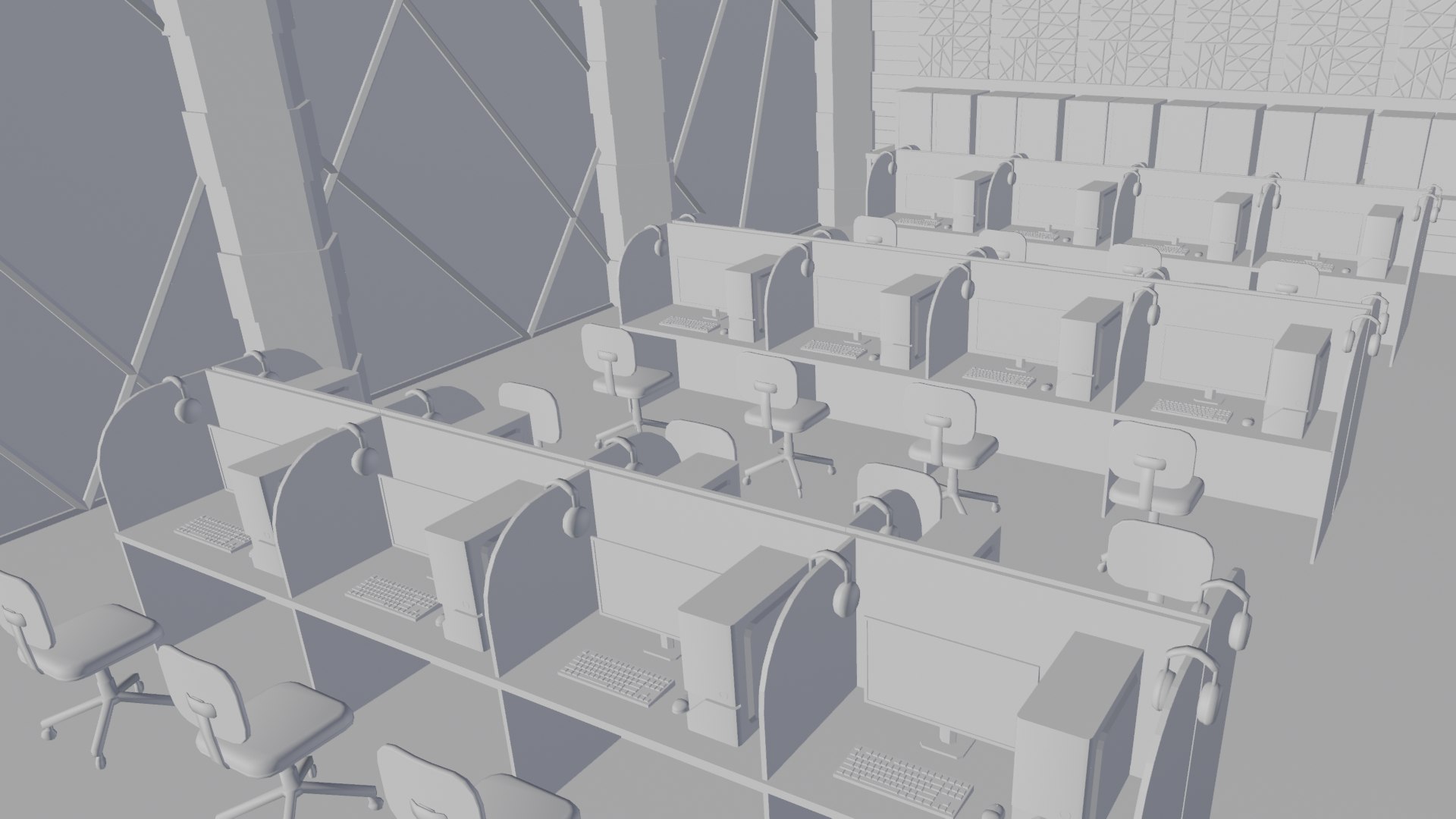 VR Internet Cafe 3D Model - TurboSquid 2152053