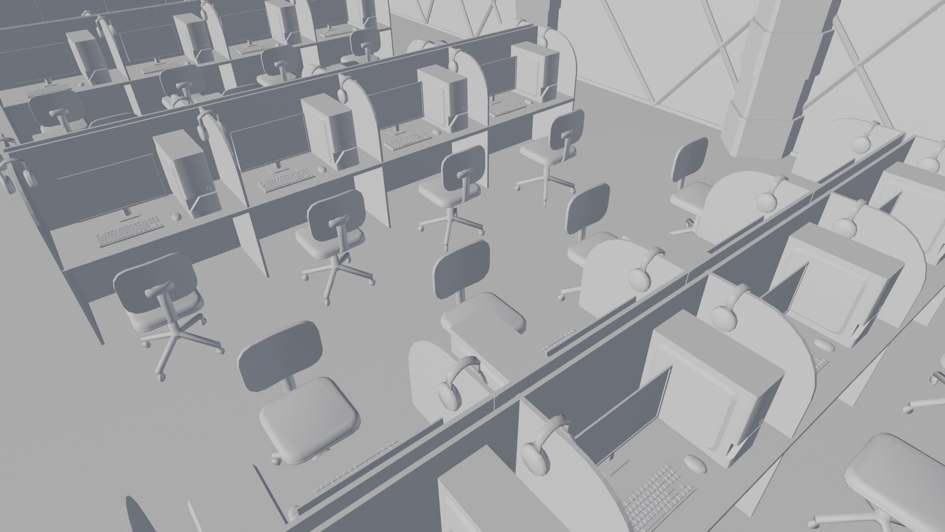 VR Internet Cafe 3D Model - TurboSquid 2152053