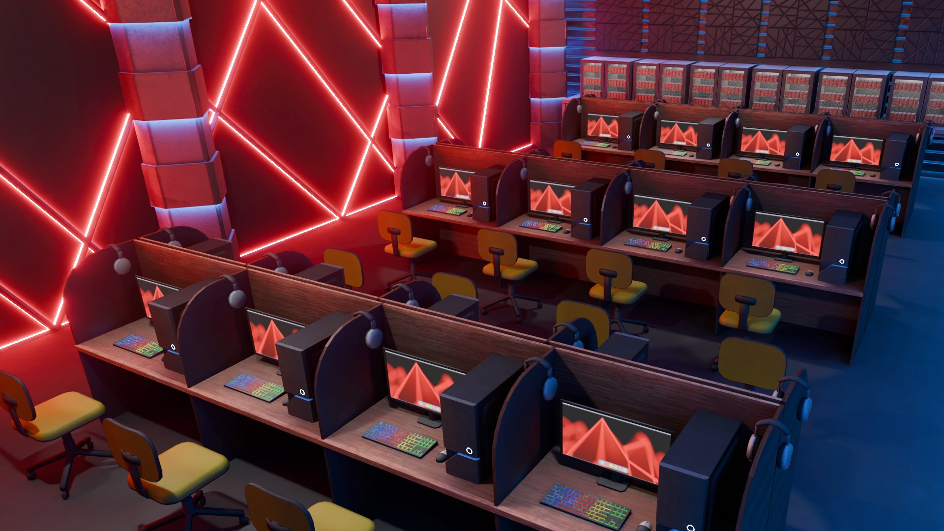 VR Internet Cafe 3D Model - TurboSquid 2152053