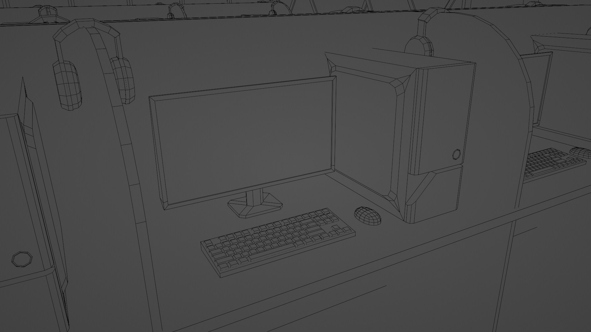 VR Internet Cafe 3D Model - TurboSquid 2152053