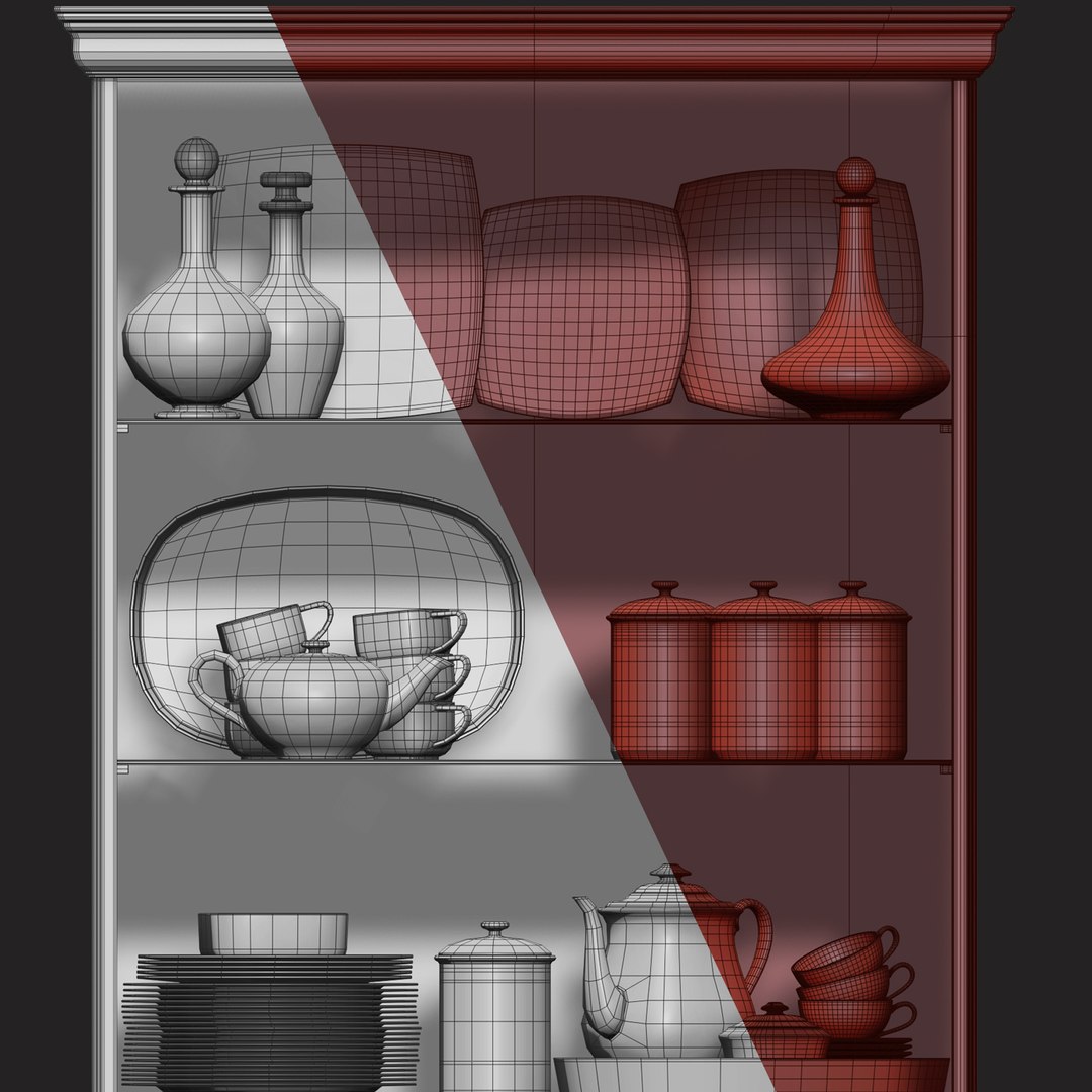 3D Model Cabinet Showcase By Lazurit - TurboSquid 1915016