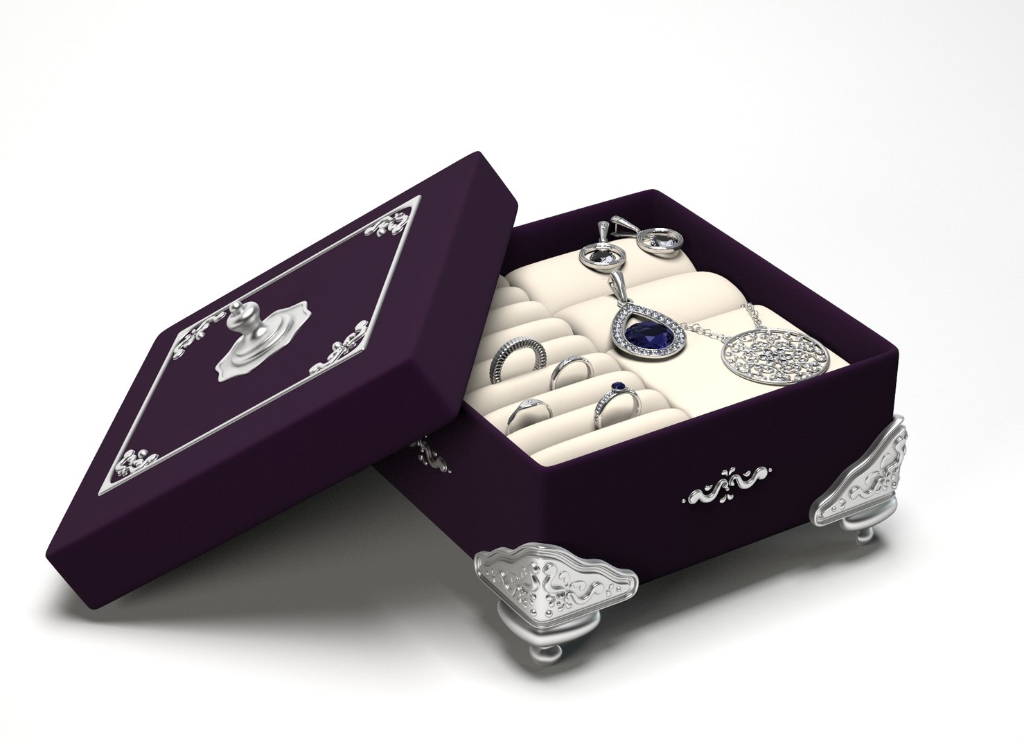 Decorative Jewelry Box Fbx