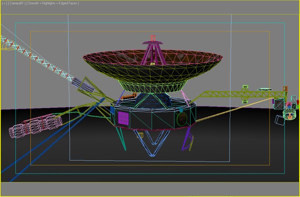 voyager space probe 3d model