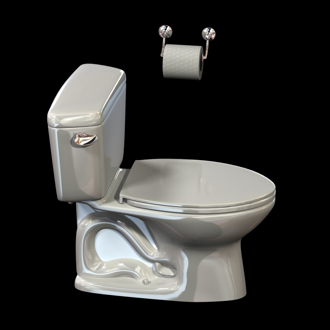 3d Toilet Close Coupled Model