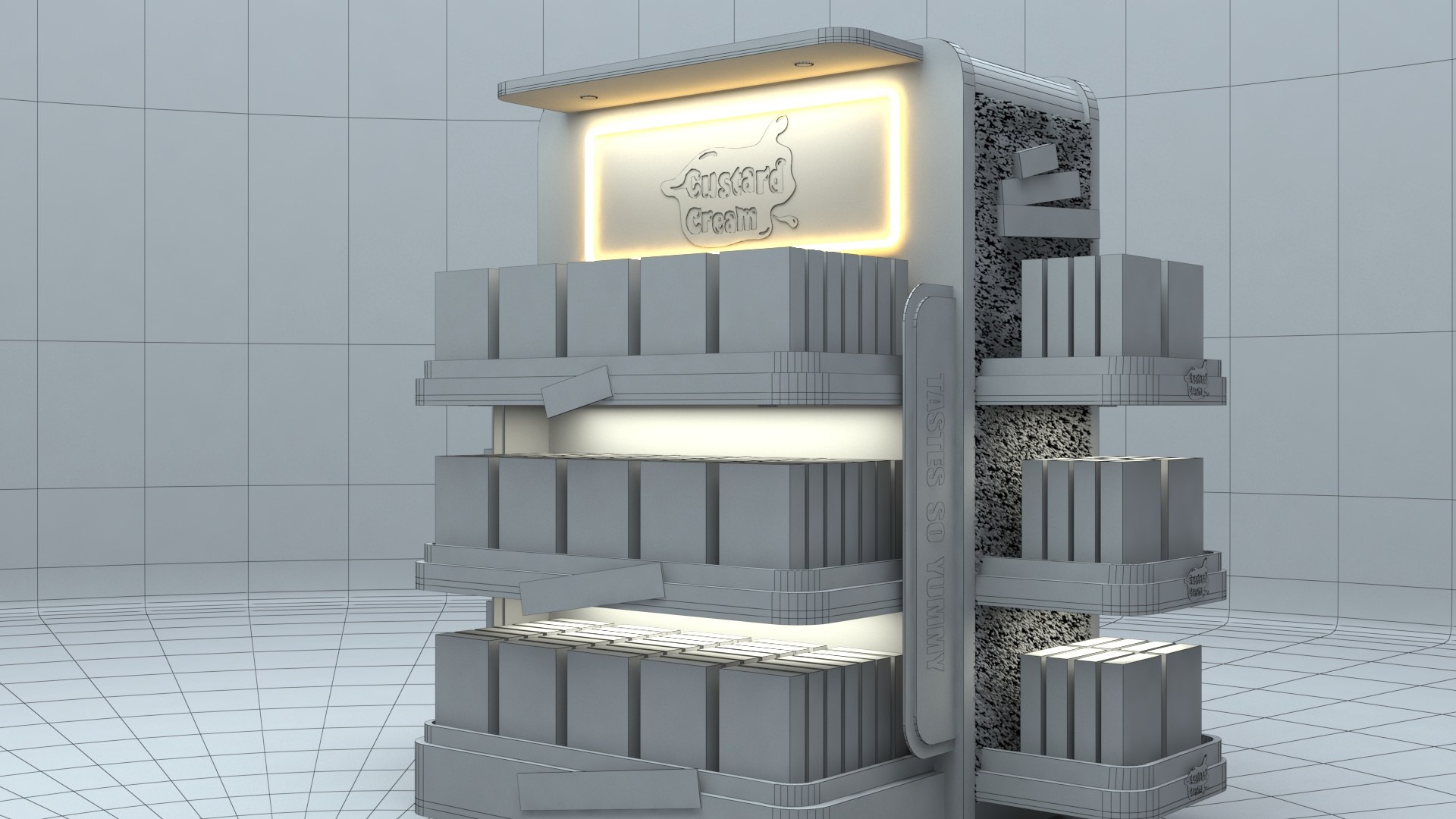 3D Supermarket Product Rack - TurboSquid 2175613