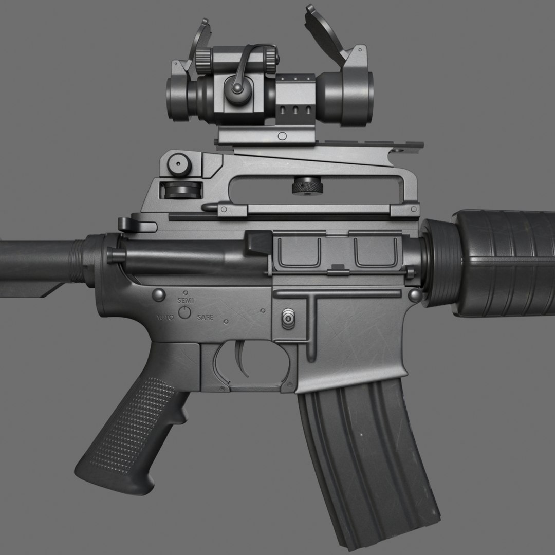 M4a1 Rifle 3d C4d