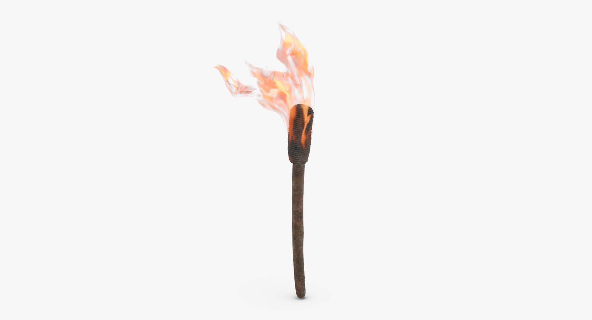 3d model of hand torch burning