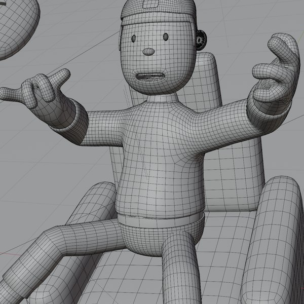 3D model Low poly character FK rig Father and Son Dude FK rig Bear PBR ...