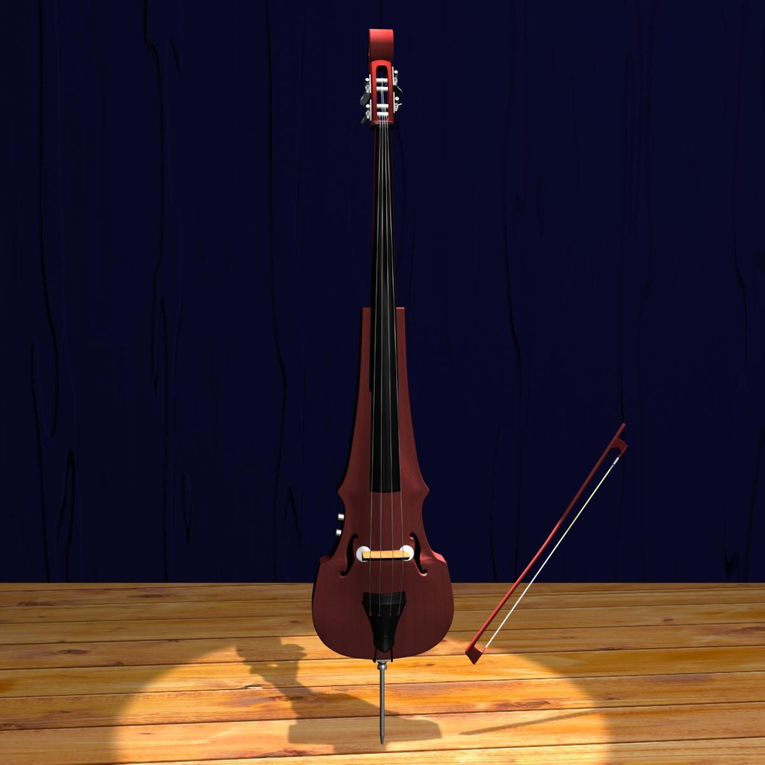 3ds max electric double bass strings