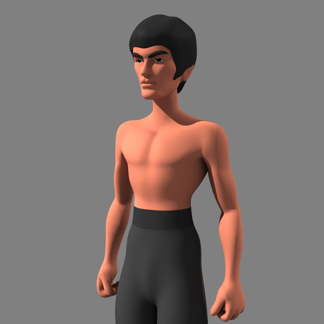 Cartoon Bruce Lee 3d Lwo